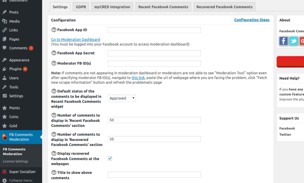 How to Moderate Facebook Comments? - Heateor - Support Documents